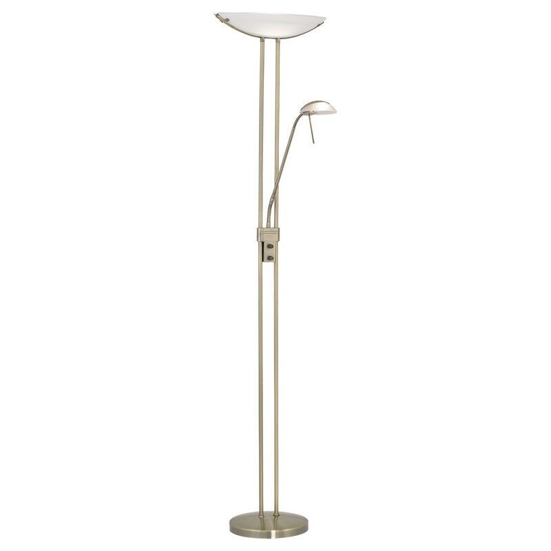Lampadaire liseuse bronze en verre, Brava, avec interrupteur | Lampgiant.fr